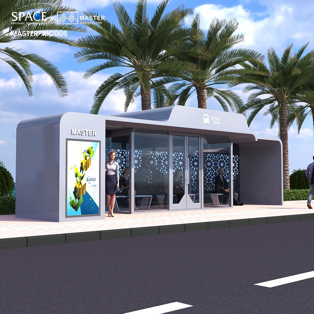 Outdoor Stainless Steel Bus Shelter Road Side Advertising Light Boxes ...