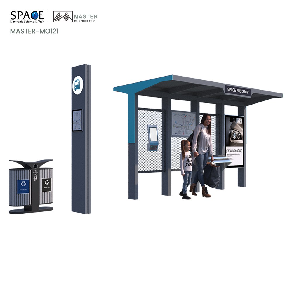 Dongguan Outdoor Customized Smart Bus Shelter Stop Station Manufacture ...