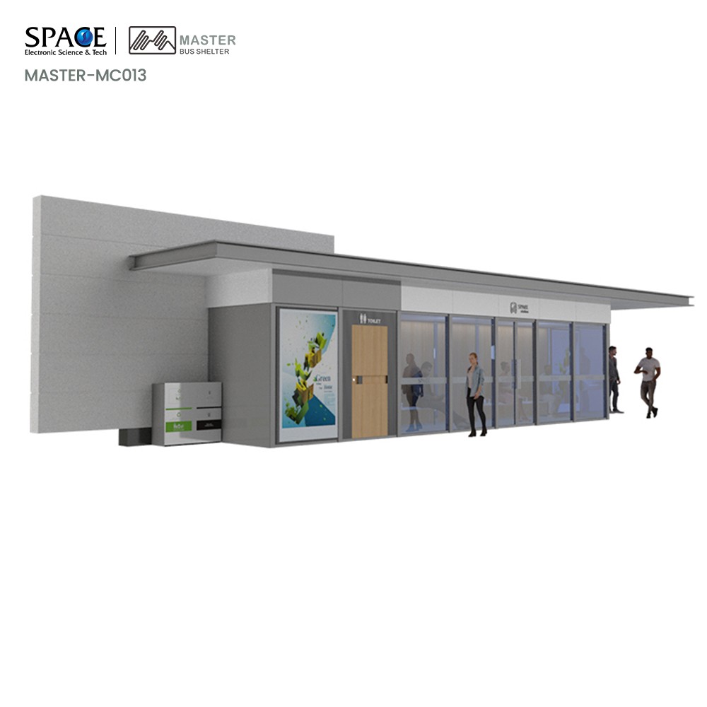 Close Type Bus Stop Shelter Advertising LED Display Kiosk Bus Shelter ...