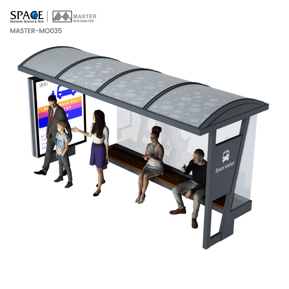 Best Designed modern city furniture customized bus stop shelter with ...