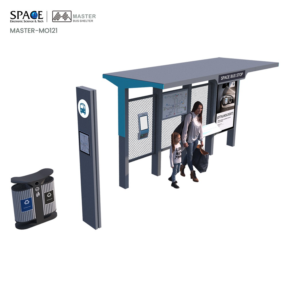 Dongguan Outdoor Customized Smart Bus Shelter Stop Station Manufacture ...