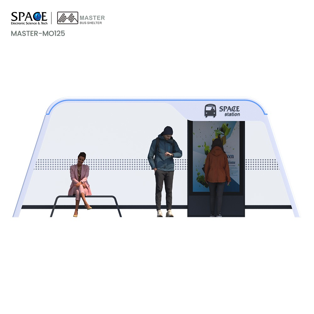 Customized Bus Station Advertising Sign board Bus Shelter Waiting Kiosk ...