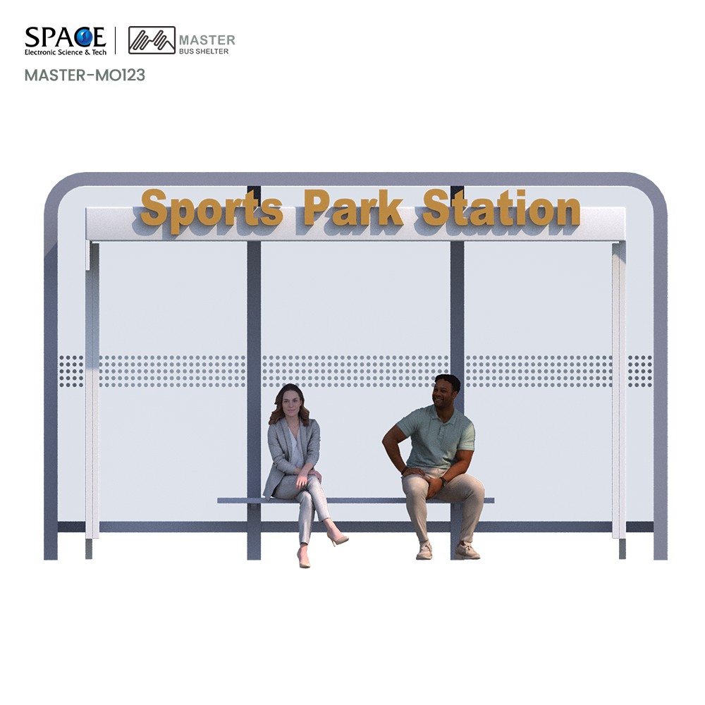 Modern Bus Side LED Display Bus Stop Seating Smart Bus Shelter-Open ...