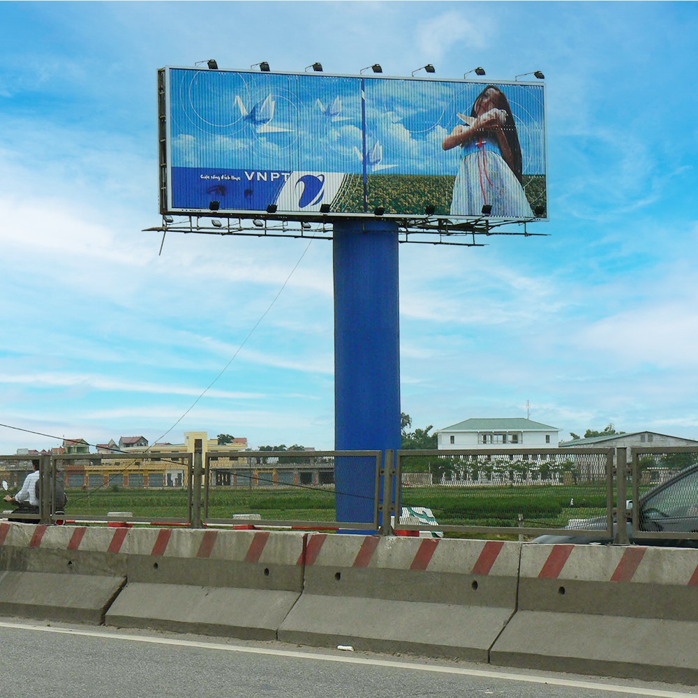 Standing Pole Support Rotating Digital Tri-vision Billboard-High-pole ...