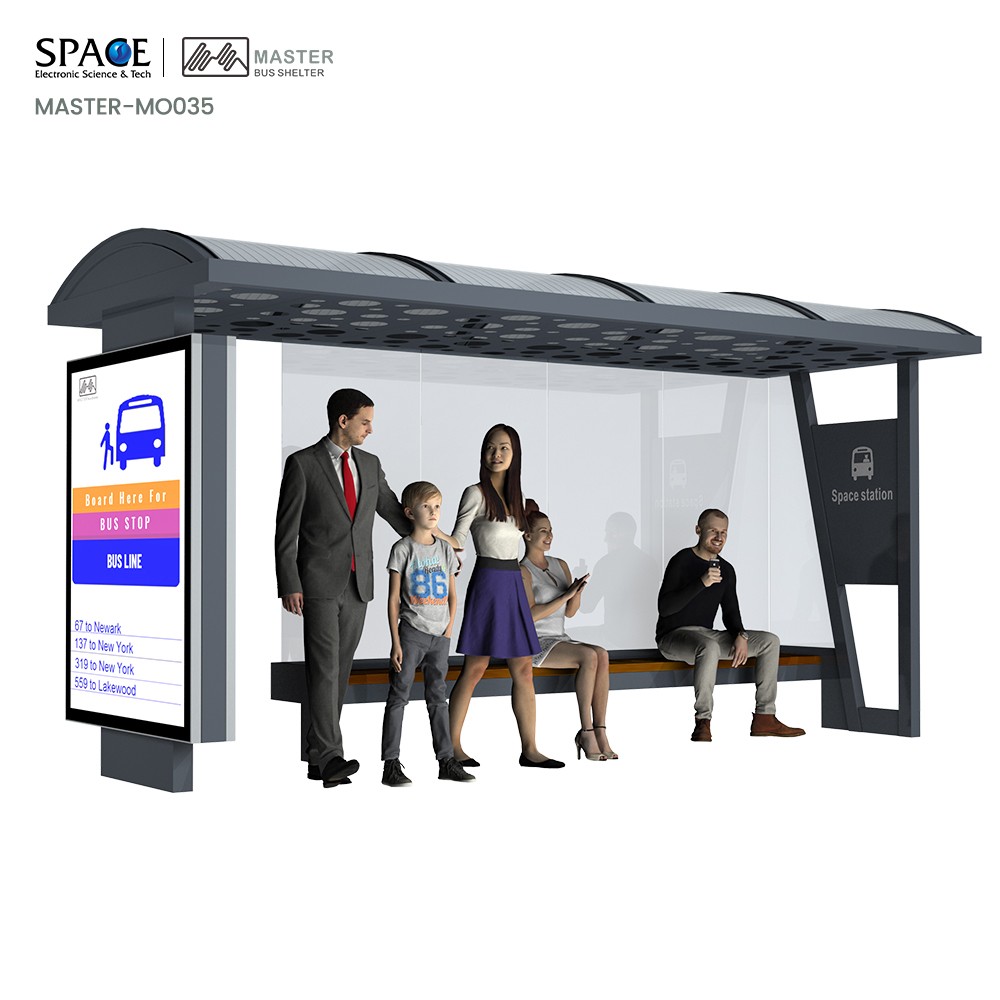 Best Designed modern city furniture customized bus stop shelter with ...