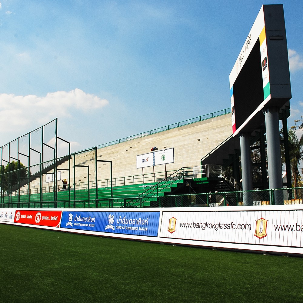 Outdoor Advertising soccer field barrier trivision billboard display ...